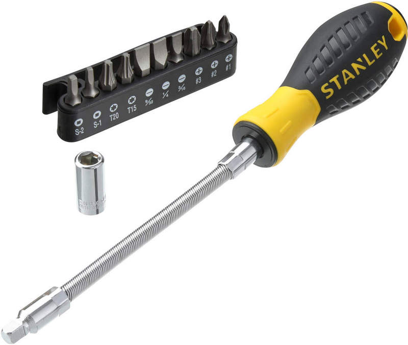Stanley - Odvijač FLEXI + 10 nastavaka set / 12kom | Mayur Shop