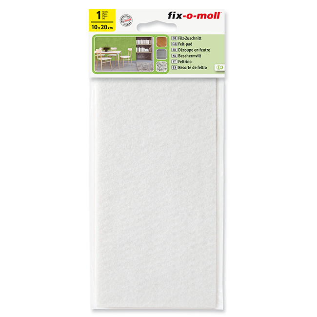 Samolepljivi filc - 200x100mm / Bela | Mayur Shop