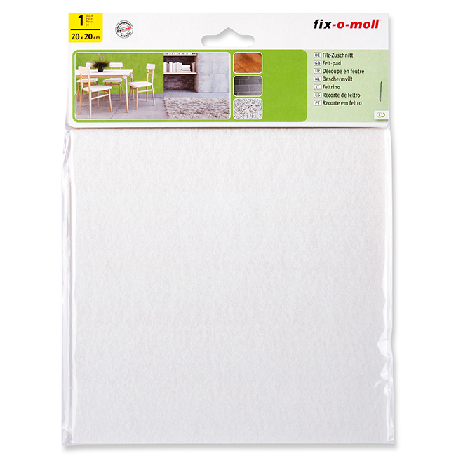 Samolepljivi filc - 200x200mm / Bela | Mayur Shop